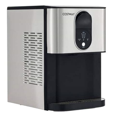 Costway 11 In 56 Lbs 24 H Nugget Ice Countertop Portable Ice Maker In
