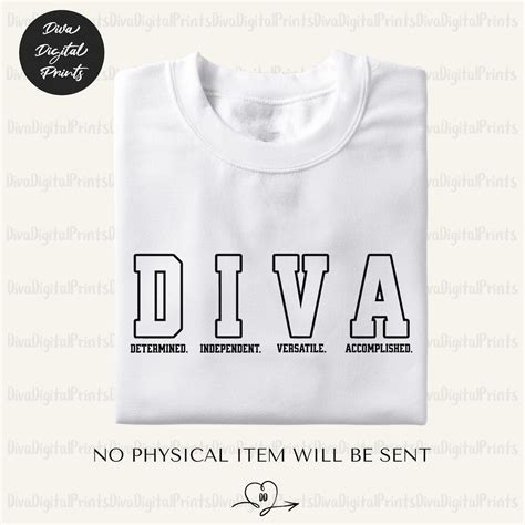 Diva Svg Diva Png Diva Svg Set Determined Independent Etsy