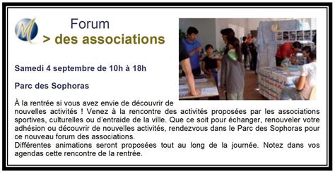 Samedi 4 Septembre Forum Des Associations 2010 Site SORTIES POUR