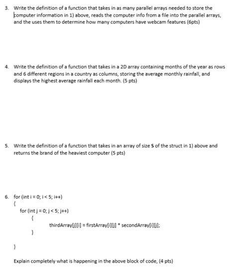 Solved 1 Write C Statements To 15 Pts A Declare A
