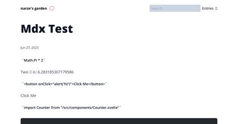 Mdx Test