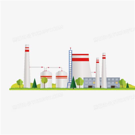 矢量工厂建筑PNG图片素材下载 矢量PNG 熊猫办公