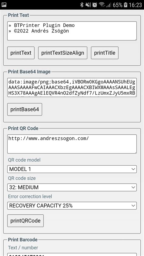 Cordova Bluetooth Printer Plugin Demo Andres Zsogon