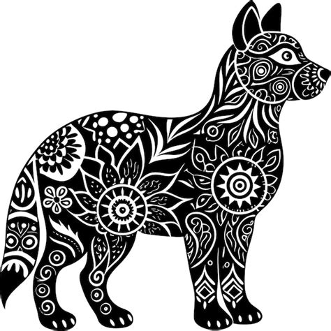 Patrón de silueta de un animal Vector Premium generado con IA