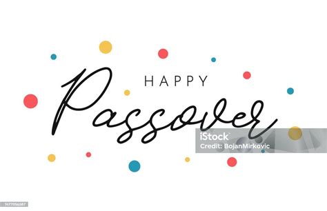 Happy Passover Background Card Poster Vector Stock Illustration