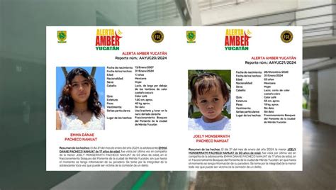 Activan Alerta Amber por dos menores de edad desaparecidas en Mérida