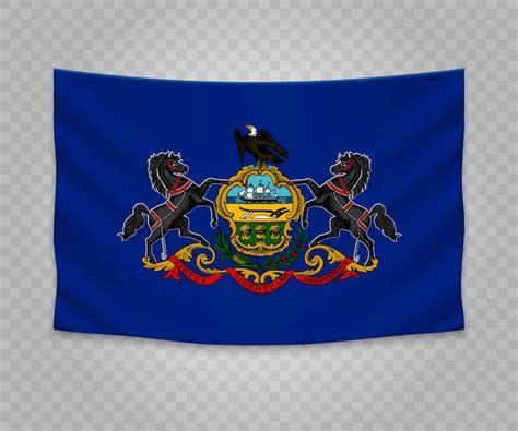 Premium Vector Realistic Hanging Flag