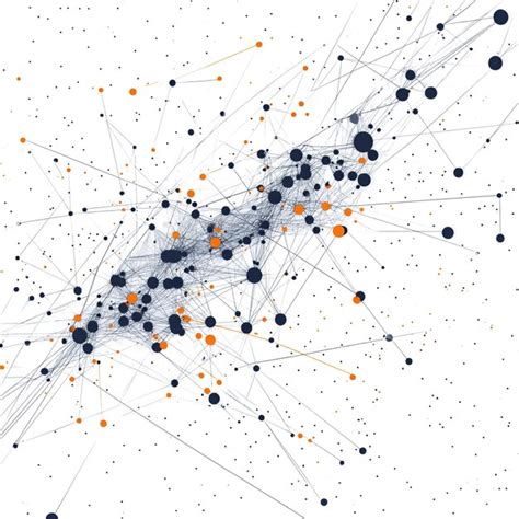Complex Network Visualization Interconnected Nodes And Lines In A Dynamic Data Map Premium Ai
