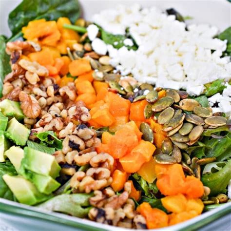 Low Carb Fall Salad With Honey Mustard Dressing