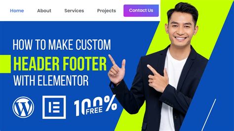 make free header footer with elementor in wordpress youtube