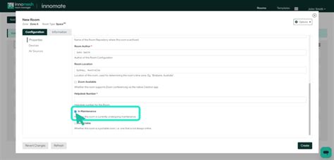 Creating A Space Vc Room Innomesh Documentation