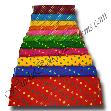Cambric Cotton With Ek Dhari Ekdali Bandhani Chundadi Fabric Kapad