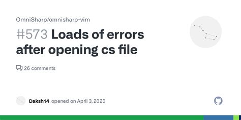Loads Of Errors After Opening Cs File Issue OmniSharp Omnisharp Vim GitHub