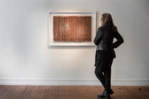 1993 Large Contemporary Newspaper Assemblage In Maroon And Warm Brown