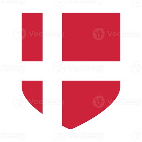 Flag Of Denmark In Design Shape Danish Flag 25862693 Png