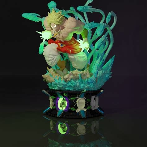 Broly Dragon Ball Statue With Lights 3d Model 3d Printable Cgtrader