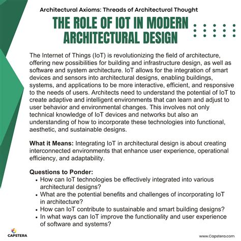 The Role Of Iot In Modern Architectural Design