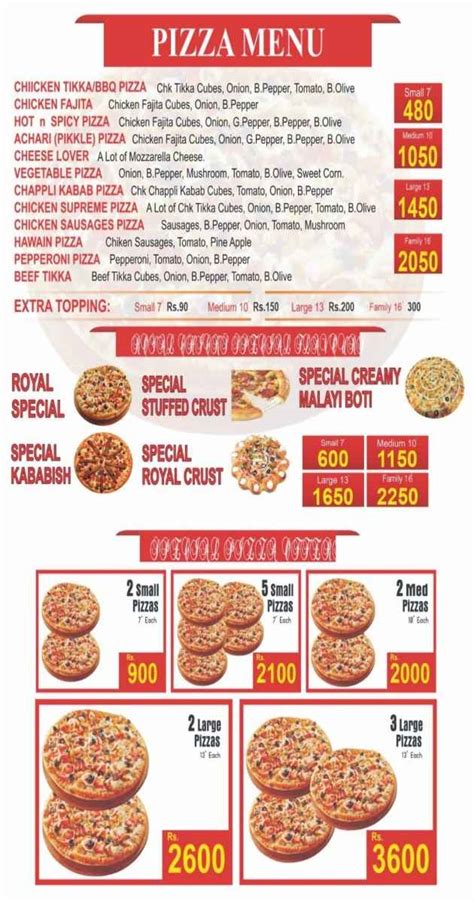 Royal Chicken Sargodha Menu 2024