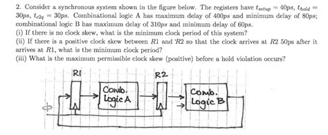 Solved 2 Consider A Synchronous System Shown In The Figure
