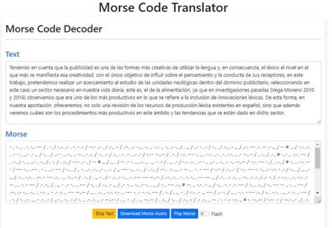 Morse Code Translator, interesante traductor de texto a código Morse – ERIespacio