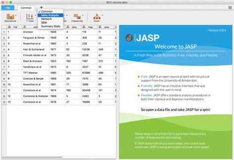 Meta Analysis In Jasp Jasp Free And User Friendly Statistical Software Meta Analysis In Jasp Jasp Free And User Friendly Statistical Software