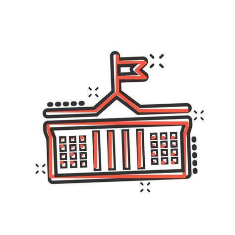 Icône De Bâtiment De Banque Dans Le Style Comique Gouvernement