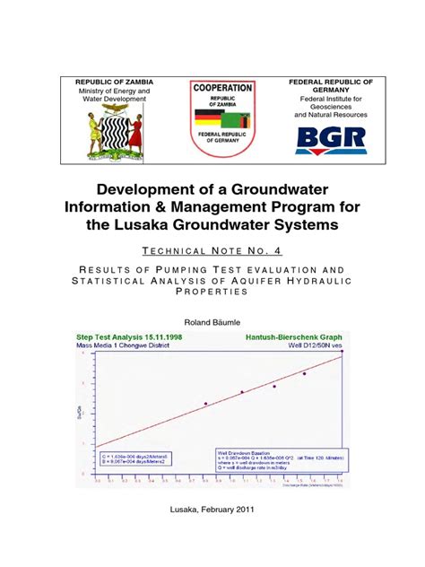 Pumping Test Notes Pdf Aquifer Hydrogeology