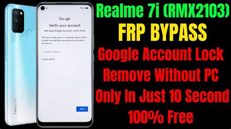 Realme 7i RMX2103 Frp Bypass Ll Google Account Bypass Without PC Only In 10 Second 100 Free
