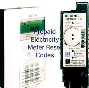 Prepaid Electricity Meter Reset Codes