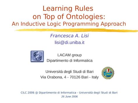 Ppt Learning Rules On Top Of Ontologies An Inductive Logic