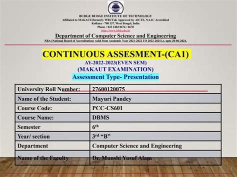 Introduction To Database Management System Pptx