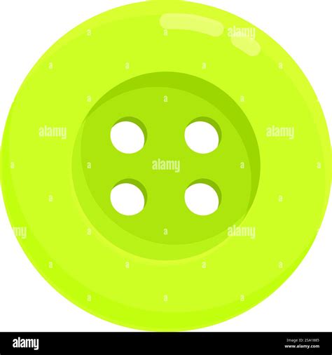 Round Button Icon Cartoon Vector Tailor Hole Dress Textile Fabric Round Button Icon Cartoon