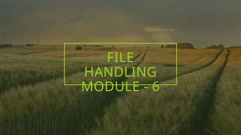 File Handling Python 10 Page Pptx