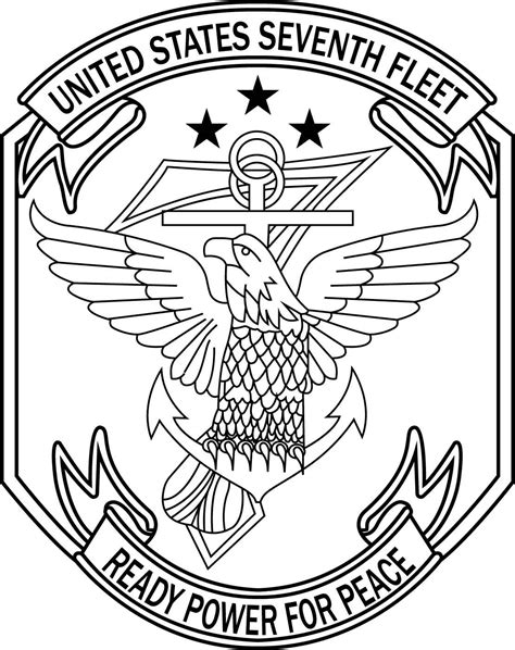 Us Navy Seventh Fleet Usn Numbered Fleet Patch Vector File Inspire