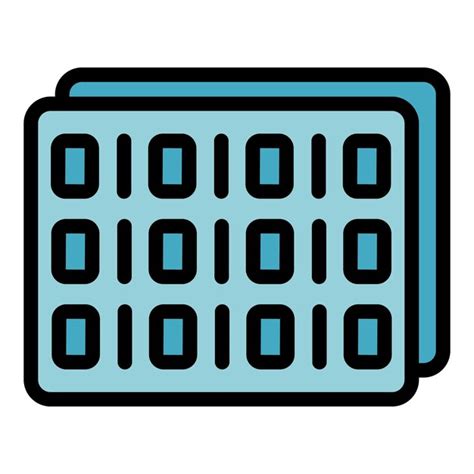 Icono de datos grandes esquema icono de vector de datos grandes para diseño web aislado en color