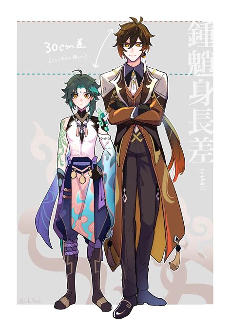 Zhongli And Xiao Genshin Impact Drawn By Lukiarab Danbooru