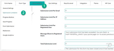Limiting Eform Submissions Eform