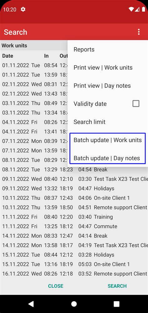 Batch Mutation Time Recording