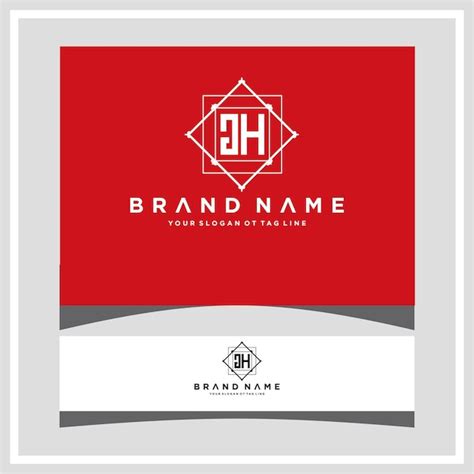 Premium Vector Modern Monogram Initial Letter Gh Logo Design Template