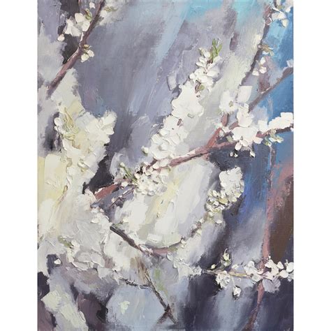 Купить картину Диптих Слива цветет 2 в Москве от художника Меняйлова Юлия