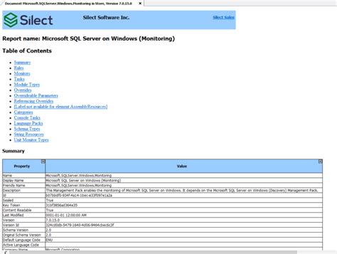 MP Analysis Silect Software