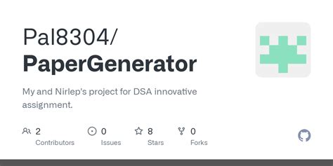 Github Pal8304papergenerator My And Nirleps Project For Dsa