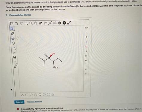 Solved Draw An Alcohol Including Its Stereochemistry That