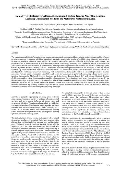 pdf data driven strategies for affordable housing a hybrid genetic