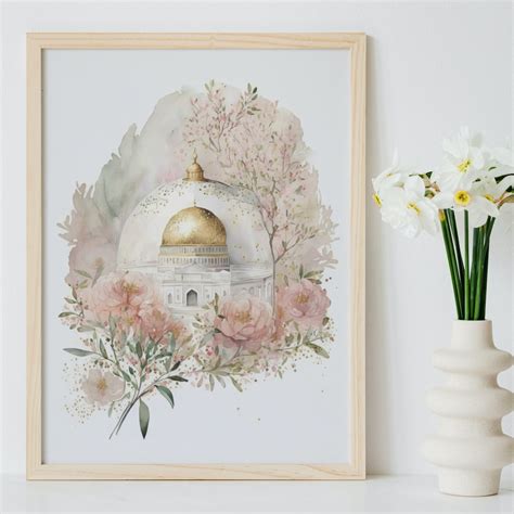 Dome Of The Rock Digital Print Al Aqsa Mosque Poster Palestine