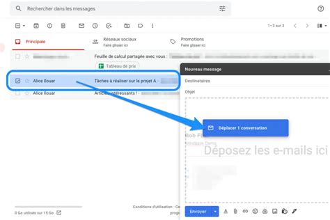 Gmail Comment ajouter un email en pièce jointe