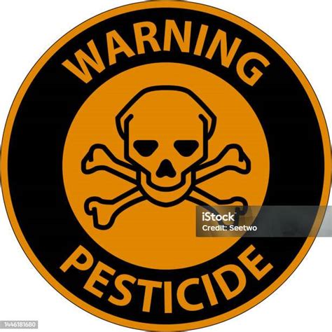 Panneau De Symbole De Pesticide Davertissement Sur Fond Blanc Vecteurs