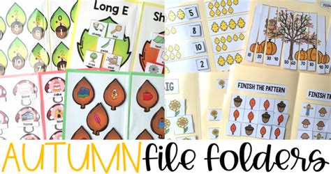 Autumn File Folder Activities My Special Learners