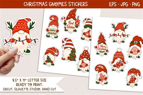 Holiday Gnomes Sticker Bundle Christmas Gnomes Stickers By ArtFM