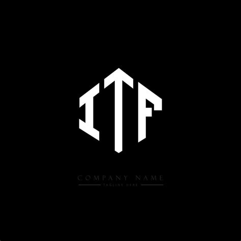 Itf Letter Logo Design With Polygon Shape Itf Polygon And Cube Shape